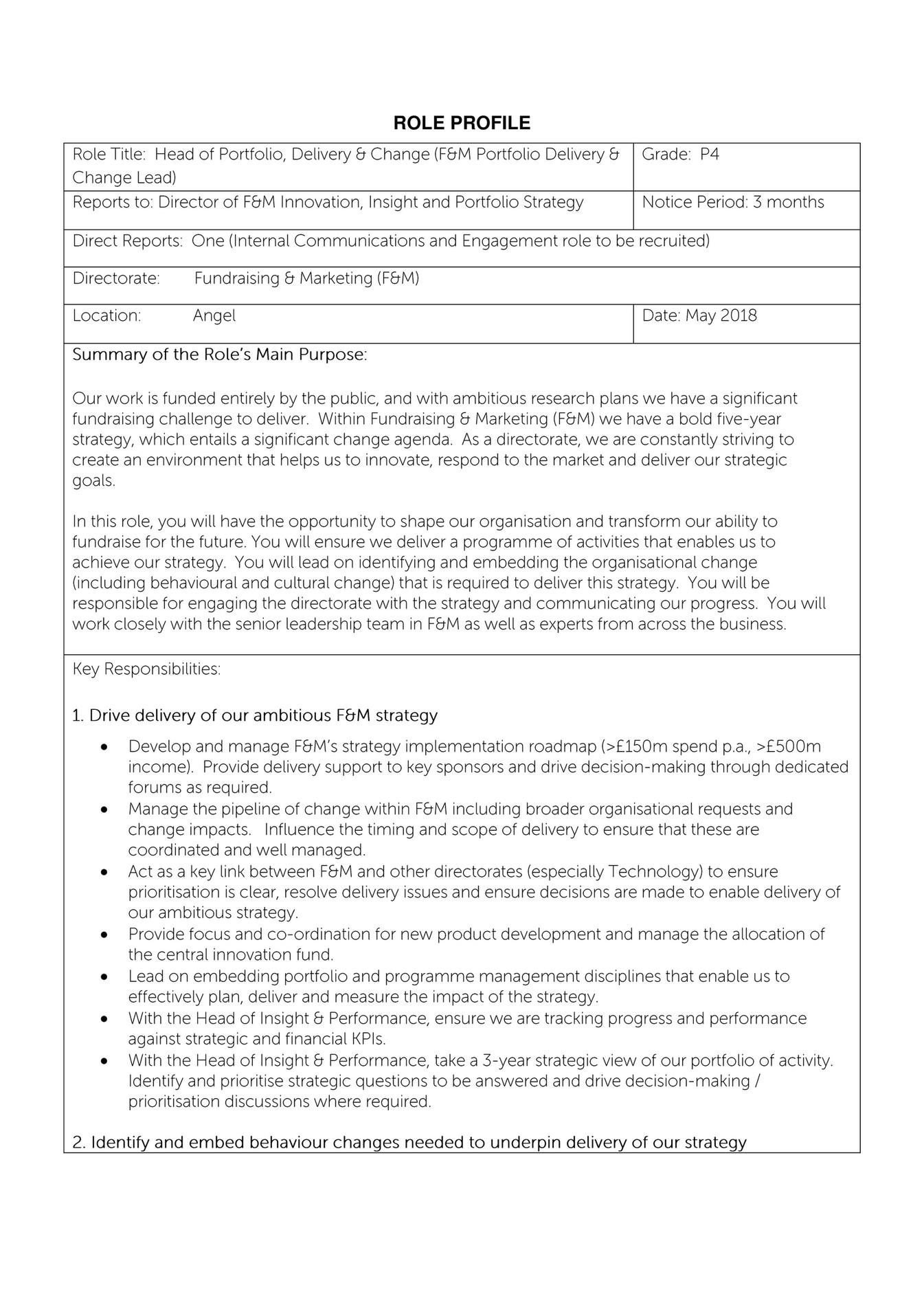 My publications - F&M Portfolio Delivery & Change Lead RP May 2018 ...