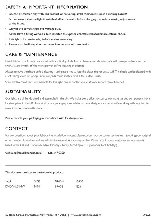 deVOL Kitchens - Mini Creamware Wall Light - US - WEB - Page 4