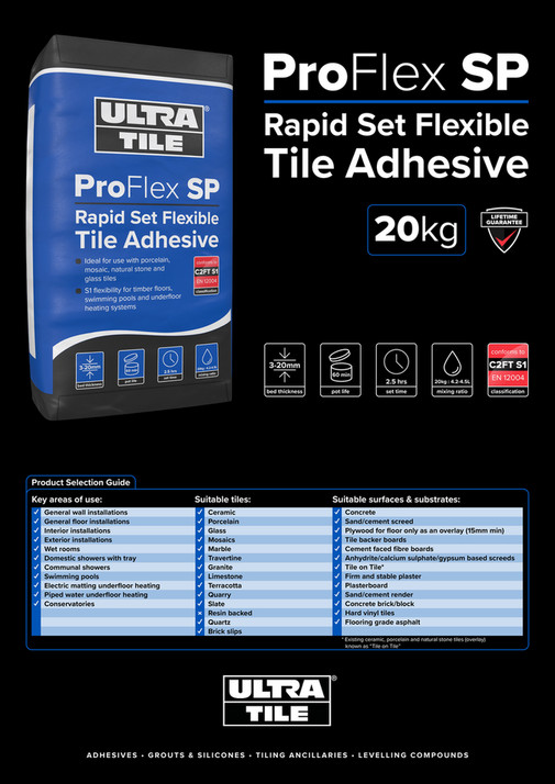 deVOL Kitchens - Ultra Tile - ProFlex SP Tile Adhesive Technical Data Sheet - Page 1