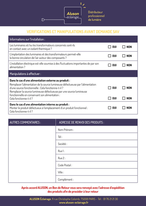 My publications - FORMULAIRE SAV ALUSON 2 - Page 2 - Created with ...