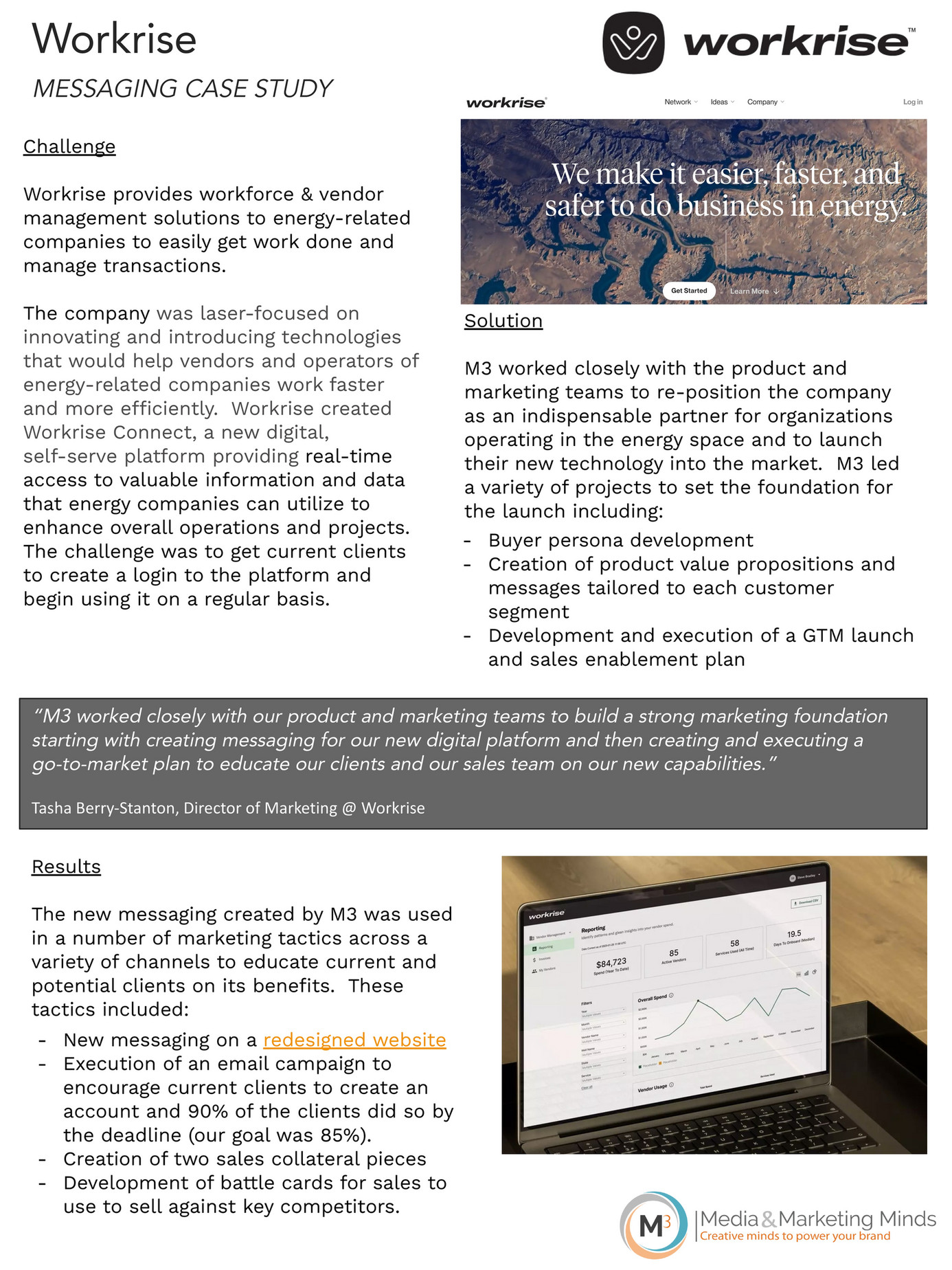 Media & Marketing Minds - Workrise Case Study - Page 1 - Created with Publitas.com