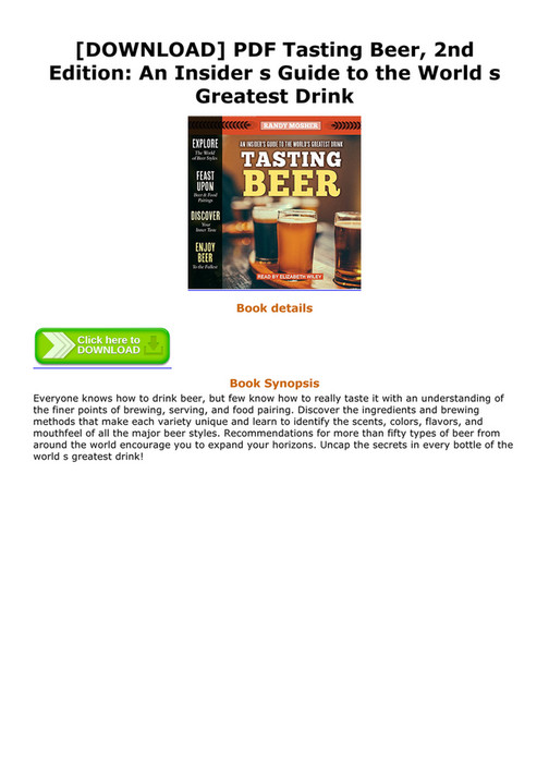 Abook - DOWNLOAD PDF Tasting Beer 2nd Edition An Insider s Guide to the ...