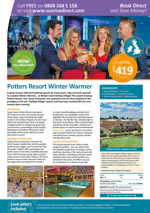 The UK Holiday Group - SunriseDirect 2023 Brochure - Page 4-5 - Created with Publitas.com