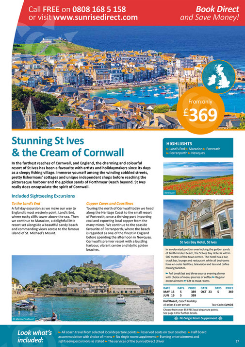 The UK Holiday Group - SunriseDirect 2023 Brochure - Page 16-17 - Created with Publitas.com