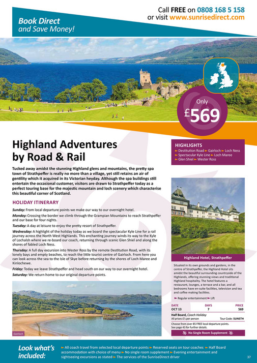 SunriseDirect Coach Holidays Brochure 2024 - Page 36-37 - Created with Publitas.com