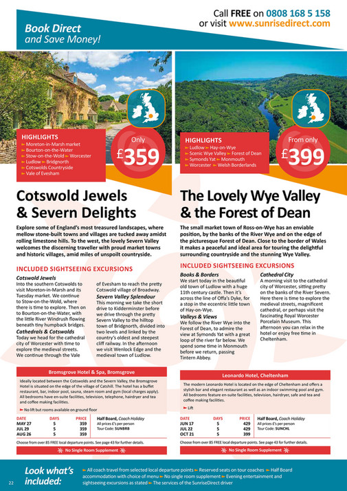 SunriseDirect Coach Holidays Brochure 2024 - Page 22-23 - Created with Publitas.com