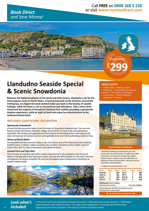 SunriseDirect Coach Holidays Brochure 2024 - Page 32-33 - Created with Publitas.com