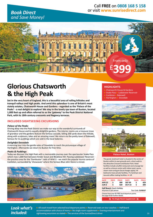 SunriseDirect Coach Holidays Brochure 2024 - Page 22-23 - Created with Publitas.com
