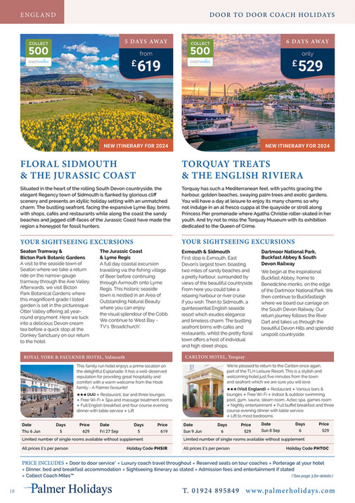 Palmer Holidays Brochure 2024 - Page 18-19 - Created with Publitas.com
