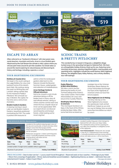 Palmer Holidays Brochure 2024 - Page 24-25 - Created with Publitas.com