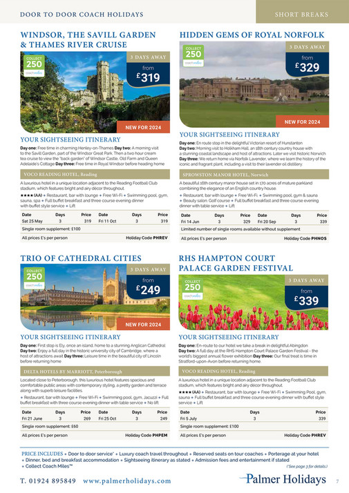 Palmer Holidays Brochure 2024 - Page 6-7 - Created with Publitas.com