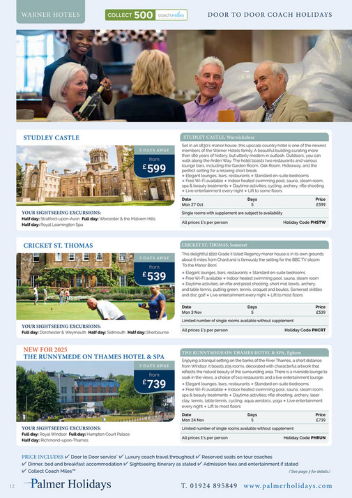 The UK Holiday Group - Palmer Autumn & Festive Brochure 2025 - Page 12-13 - Created with ...