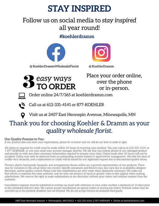 Koehler & Dramm Wholesale Florist - Event Wearables Catalog 2024 Koehler & Dramm Wholesale ...