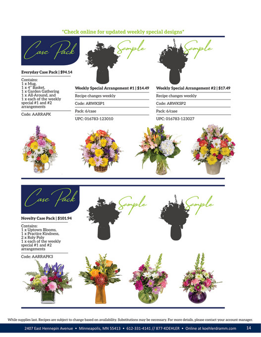 Koehler & Dramm Wholesale Florist - Everyday Catalog - Page 14-15 - Created with Publitas.com