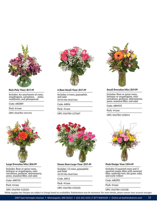 Koehler & Dramm Wholesale Florist - Everyday Catalog - Page 12-13 - Created with Publitas.com