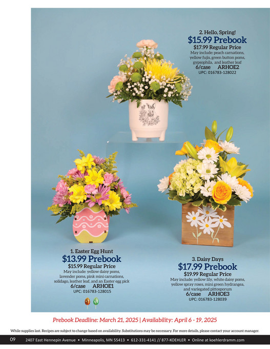 Koehler & Dramm Wholesale Florist - Spring 2025 Catalog - Page 8-9 - Created with Publitas.com