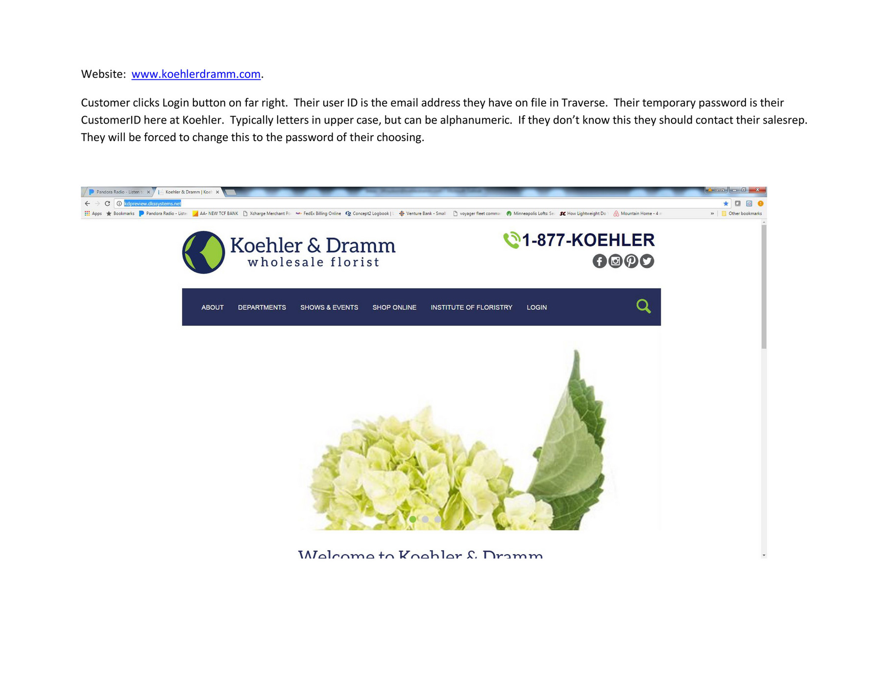 Koehler & Dramm Wholesale Florist - K&D E-Commerce Tutorial - Page 1 - Created with Publitas.com