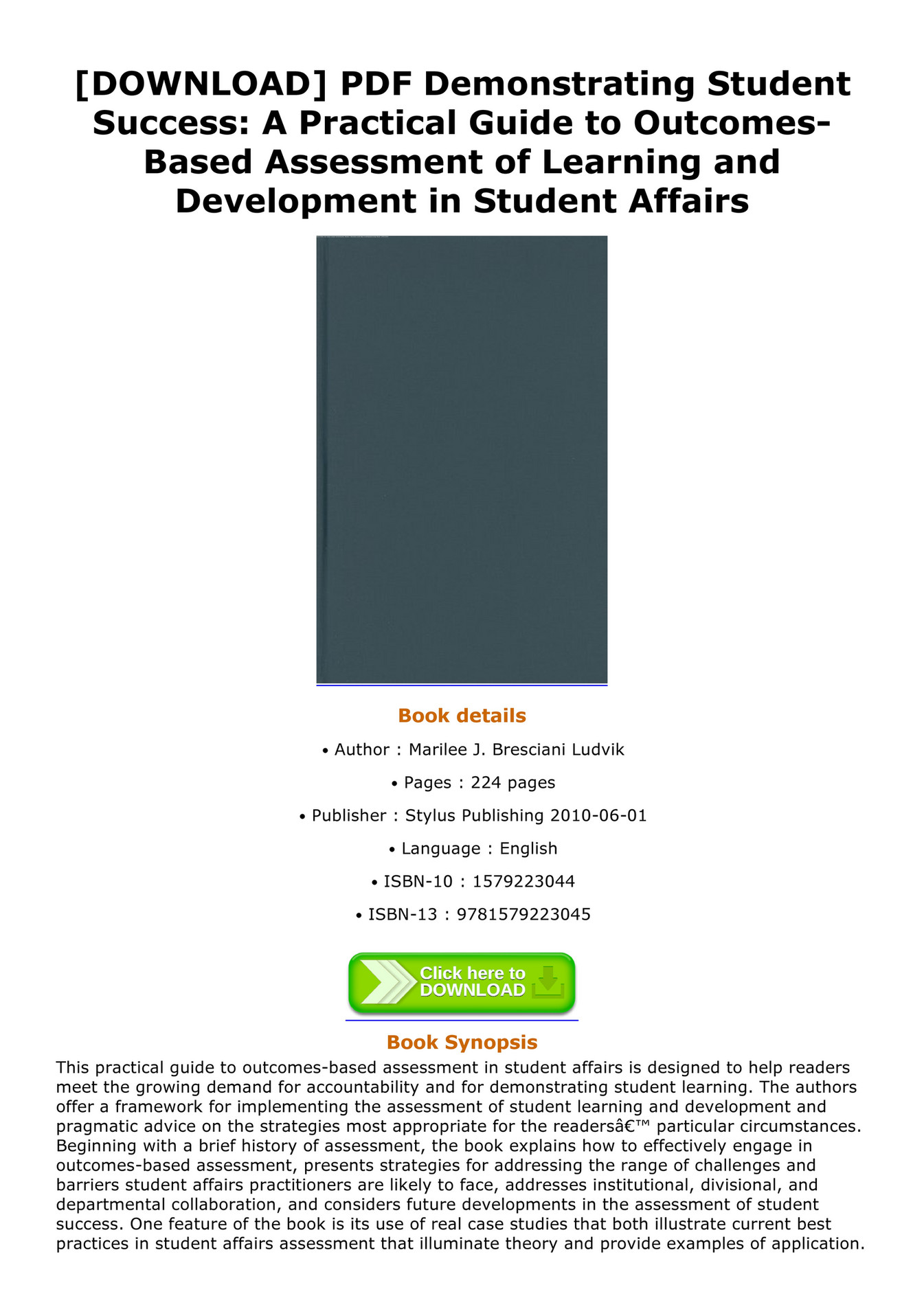 Triana - DOWNLOAD PDF Demonstrating Student Success A Practical Guide ... Triana - DOWNLOAD PDF Demonstrating Student Success A Practical Guide ...