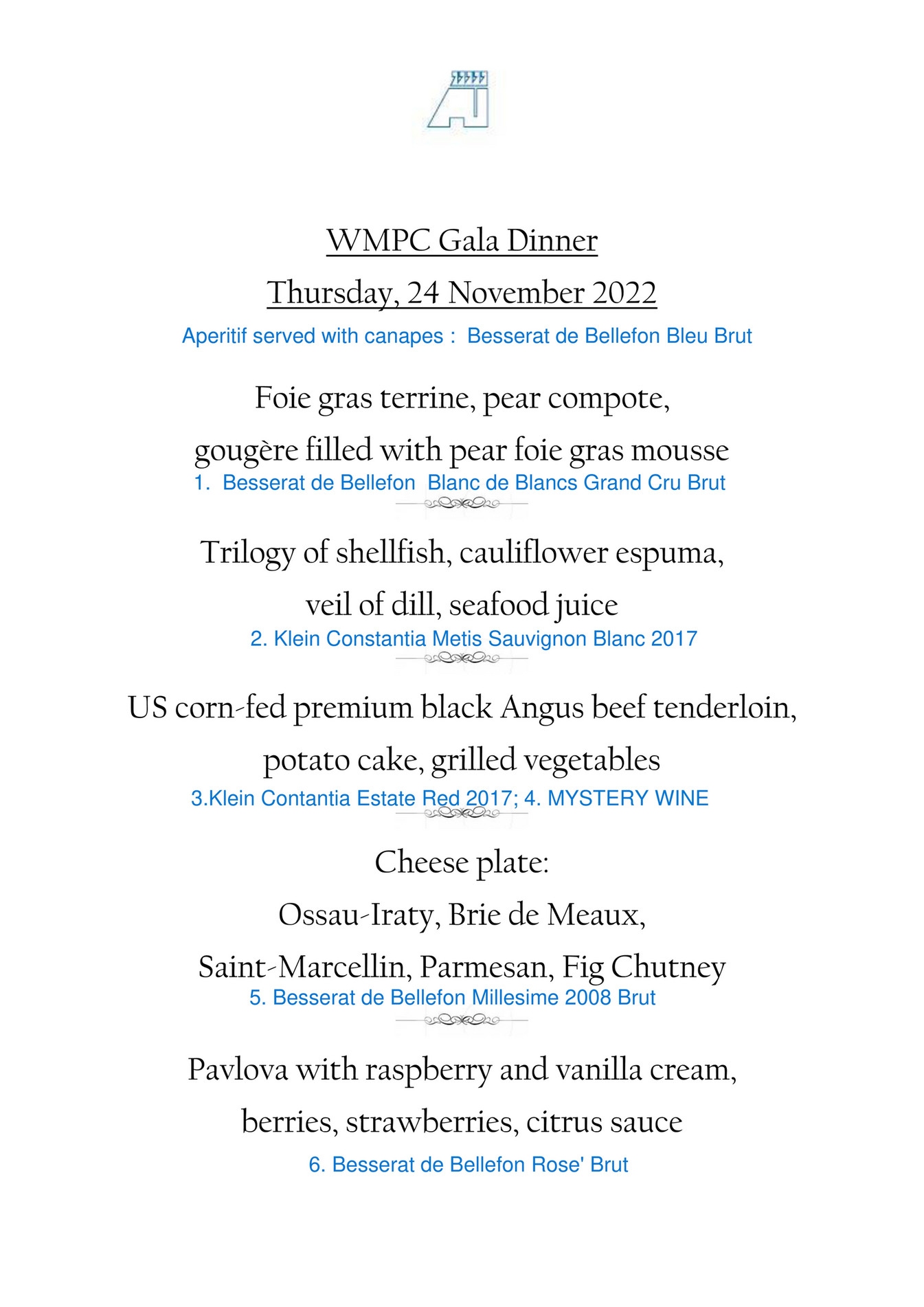French Depot - WMPC Gala Dinner Menu-Grill Room 24-11 - Page 1 ...