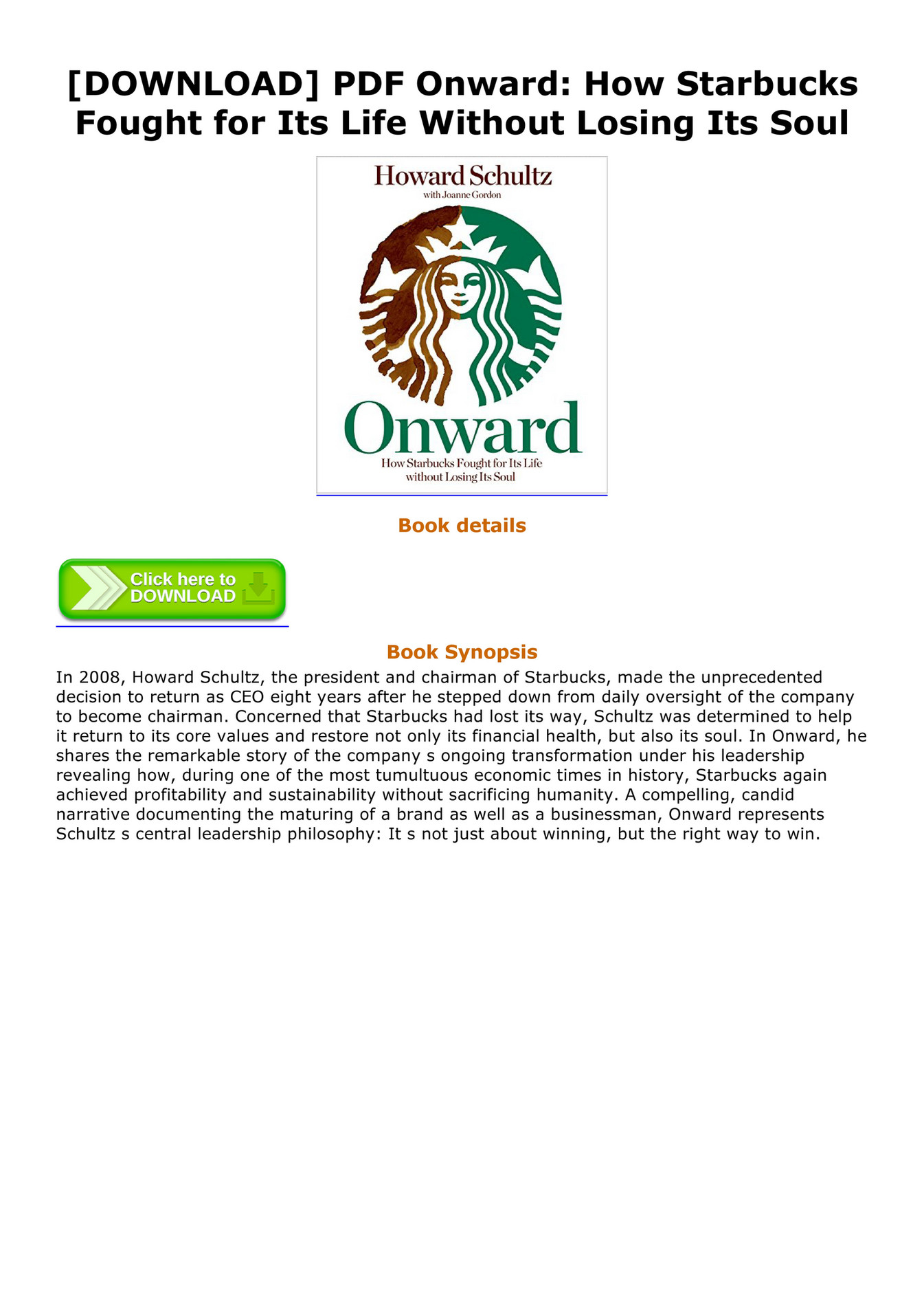 Nestor - DOWNLOAD PDF Onward How Starbucks Fought for Its Life without ... Nestor - DOWNLOAD PDF Onward How Starbucks Fought for Its Life without ...