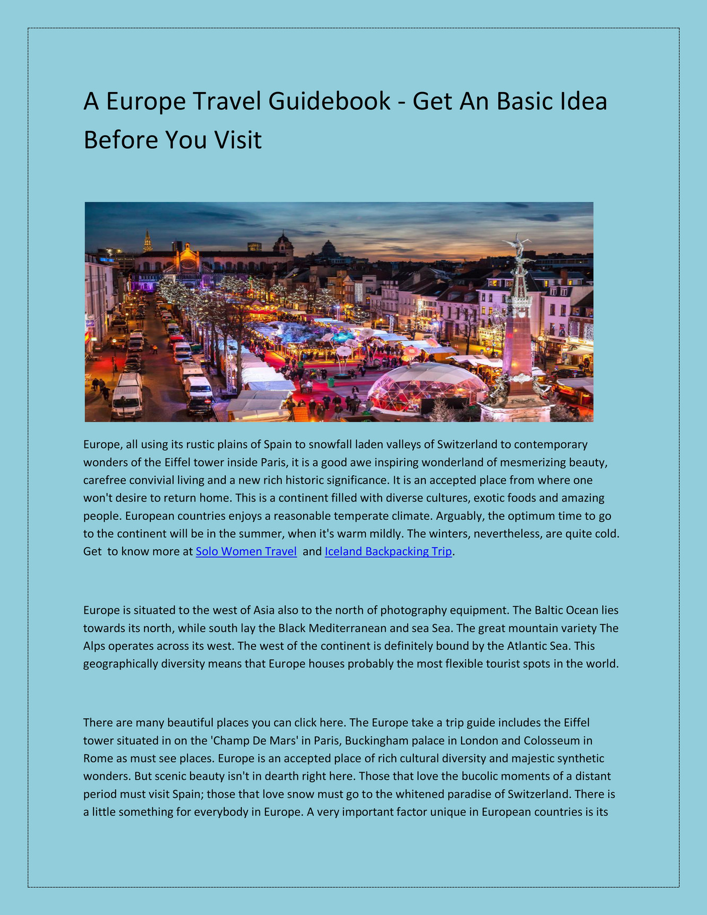 My publications - A Europe Travel Guidebook - Page 1 - Created with ...