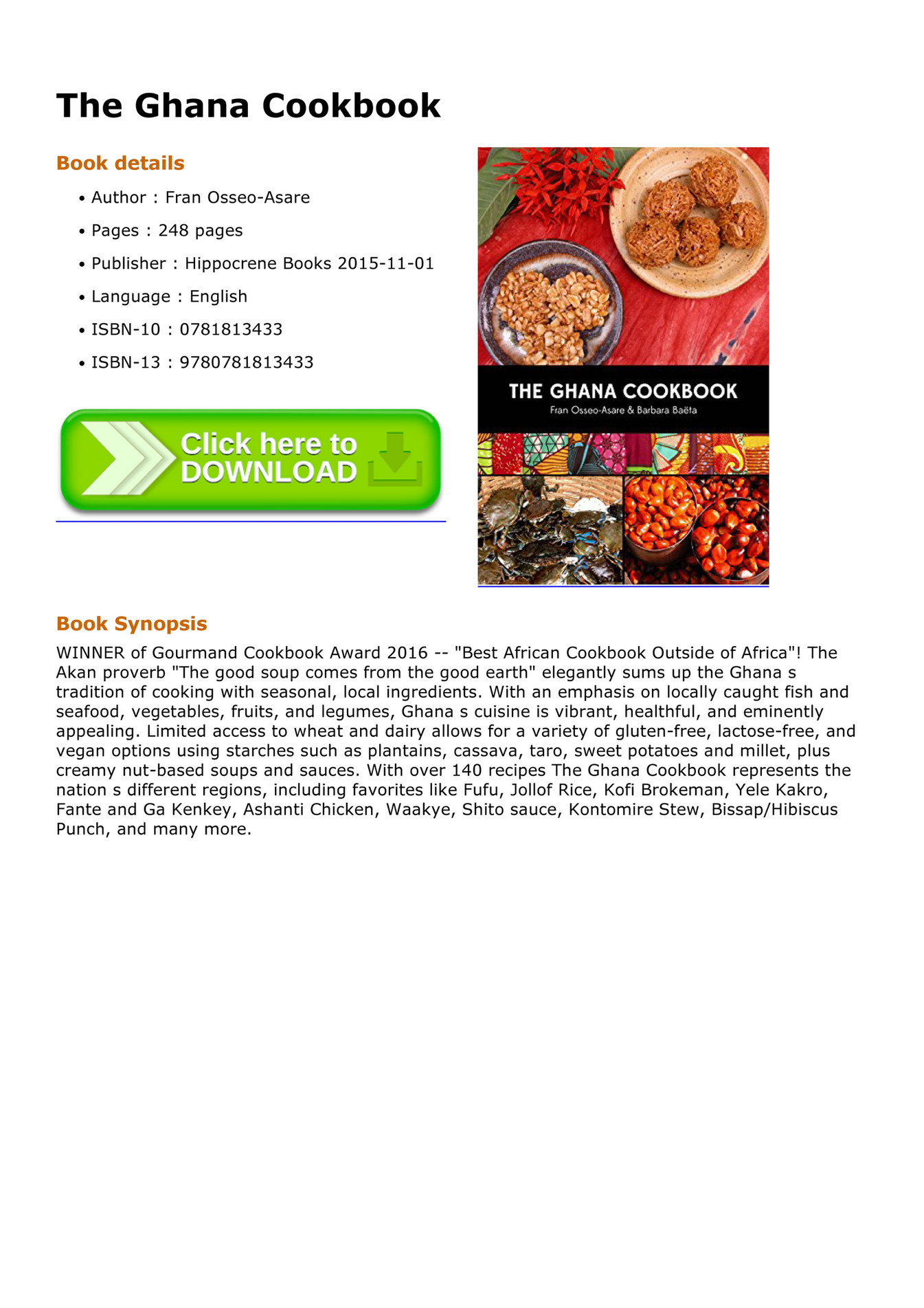 Amato - The Ghana Cookbook - Page 1 - Created with Publitas.com