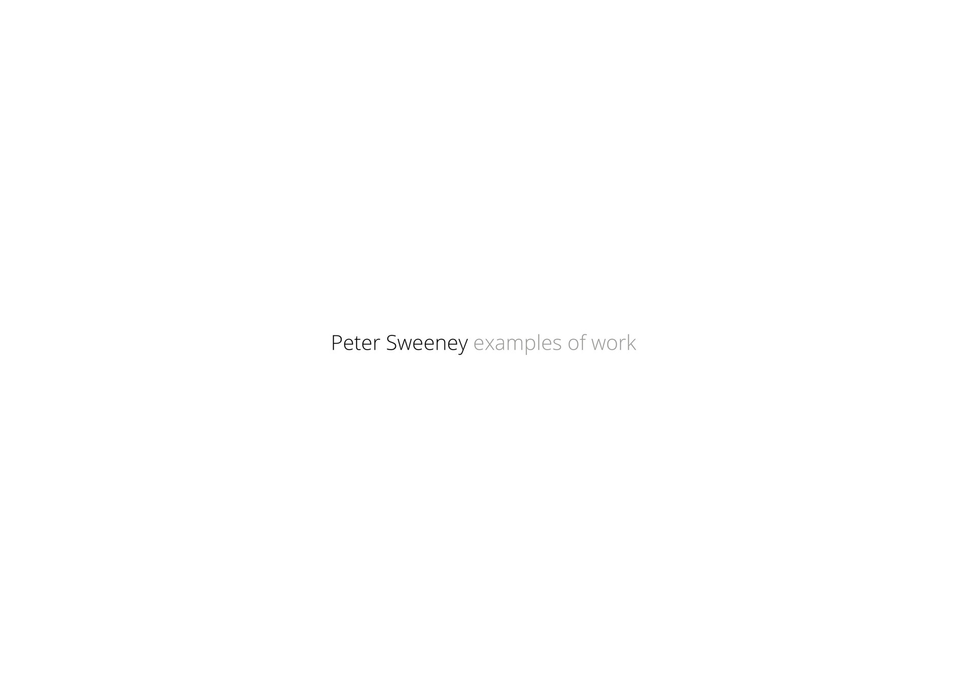 My publications - Peter Sweeney examples of work - Page 1 - Created ...