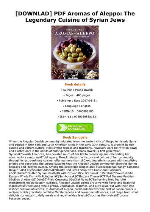 Newton - DOWNLAD PDF Aromas of Aleppo The Legendary Cuisine of Syrian ...