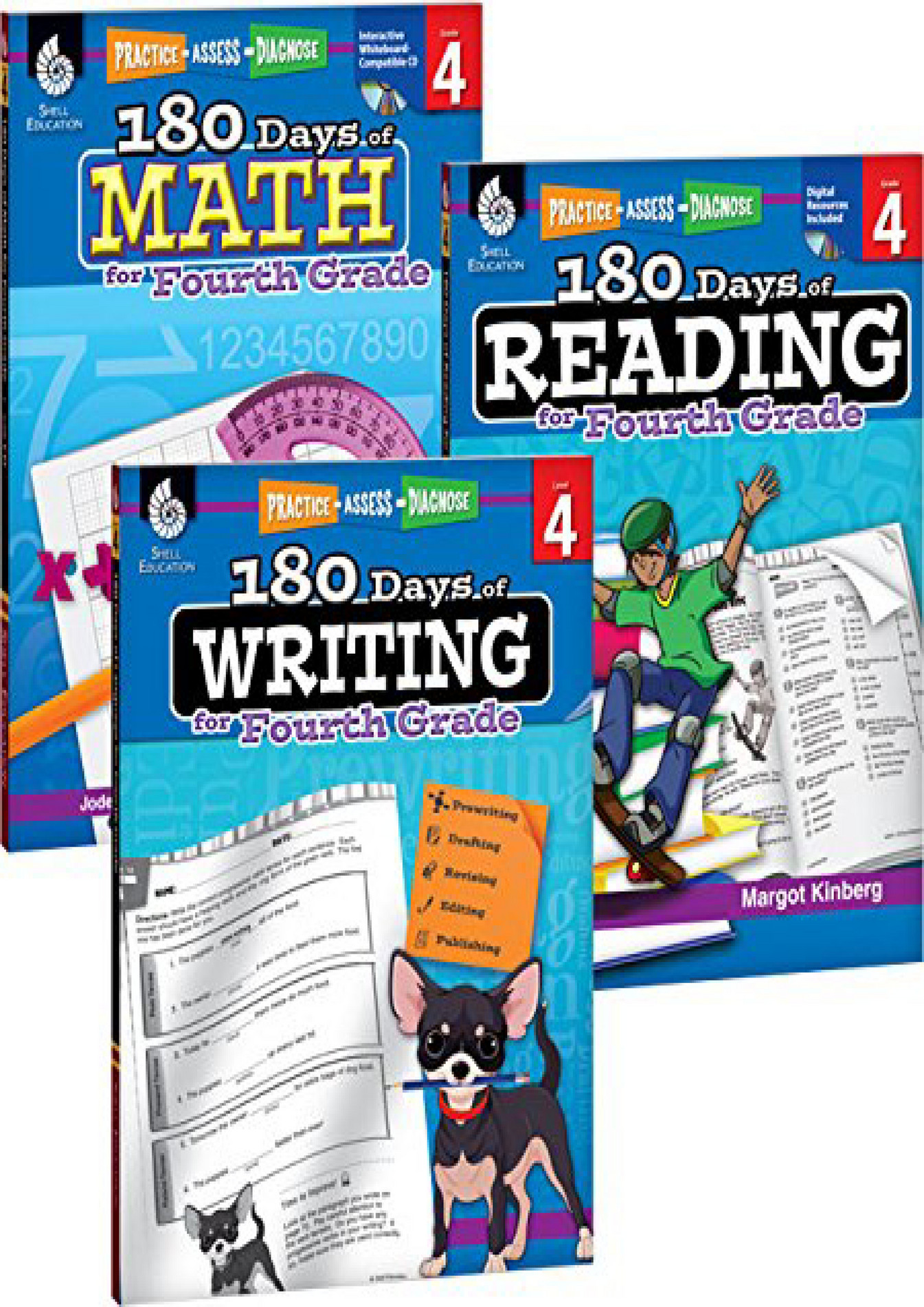 Jenkins BOOK - 180 Days of Practice for 4th Grade Set of 3 Assorted ...