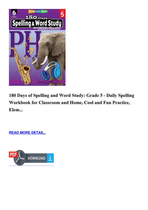 Jenkins BOOK - 180 Days of Spelling and Word Study Grade 5 Daily ...