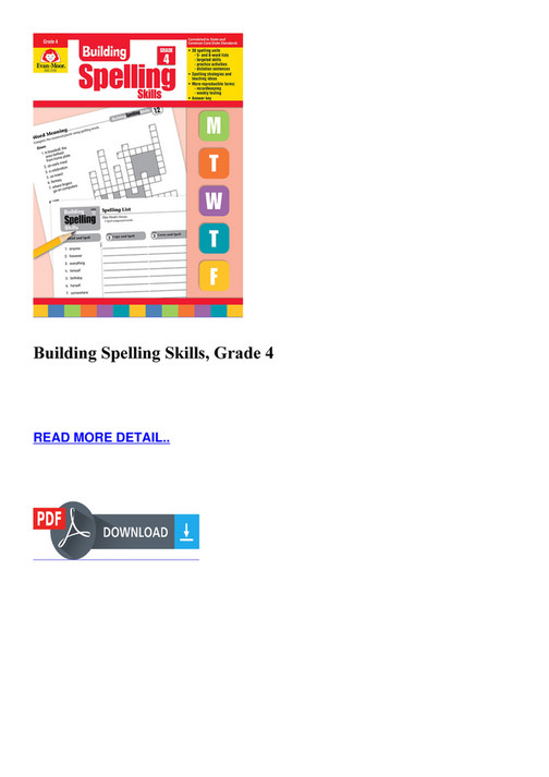 Jenkins BOOK - Building Spelling Skills Grade 4 - Page 1 - Created with ...