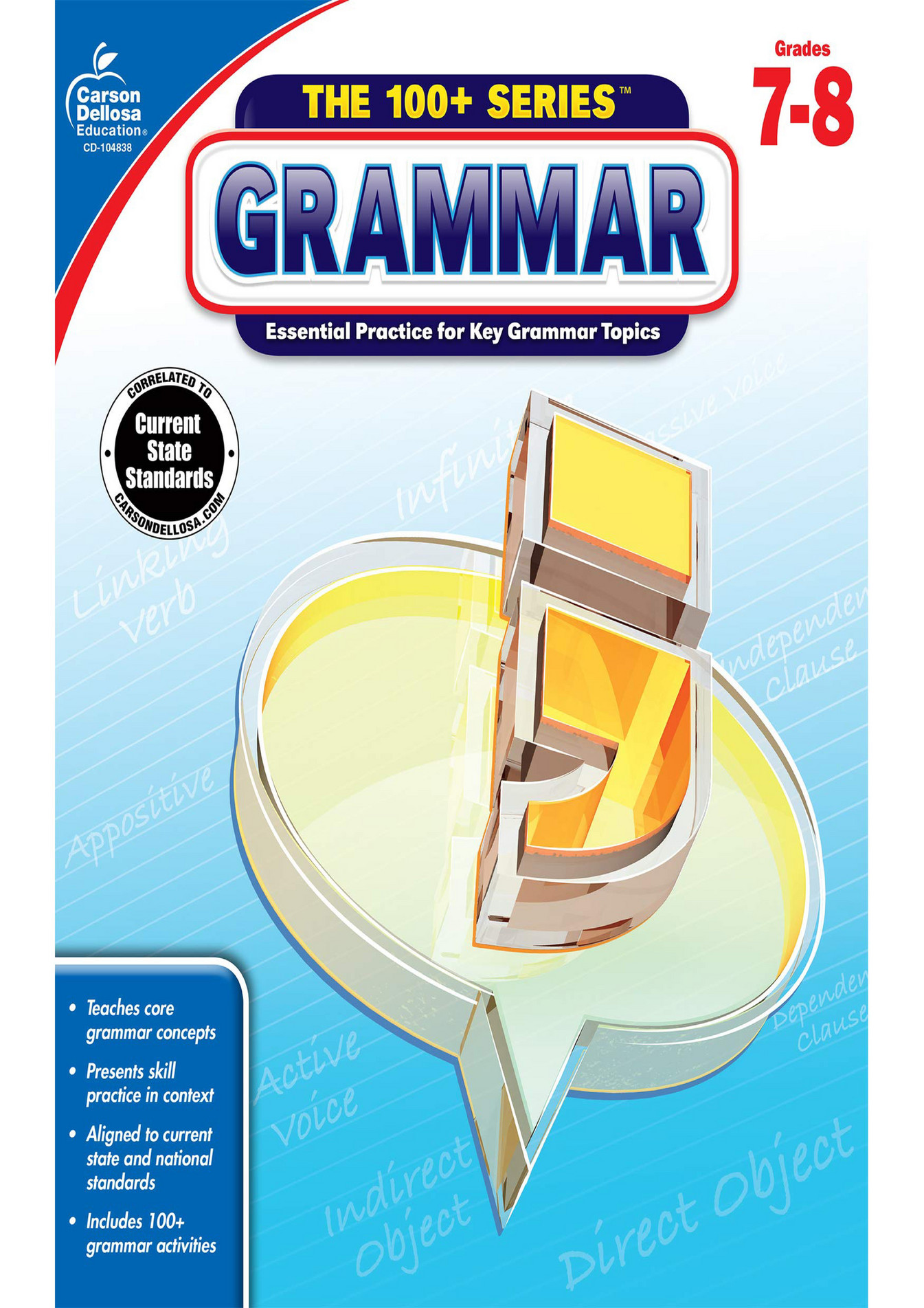 Jenkins BOOK - Carson Dellosa The 100 Series Grammar Workbook Grades 7 ...