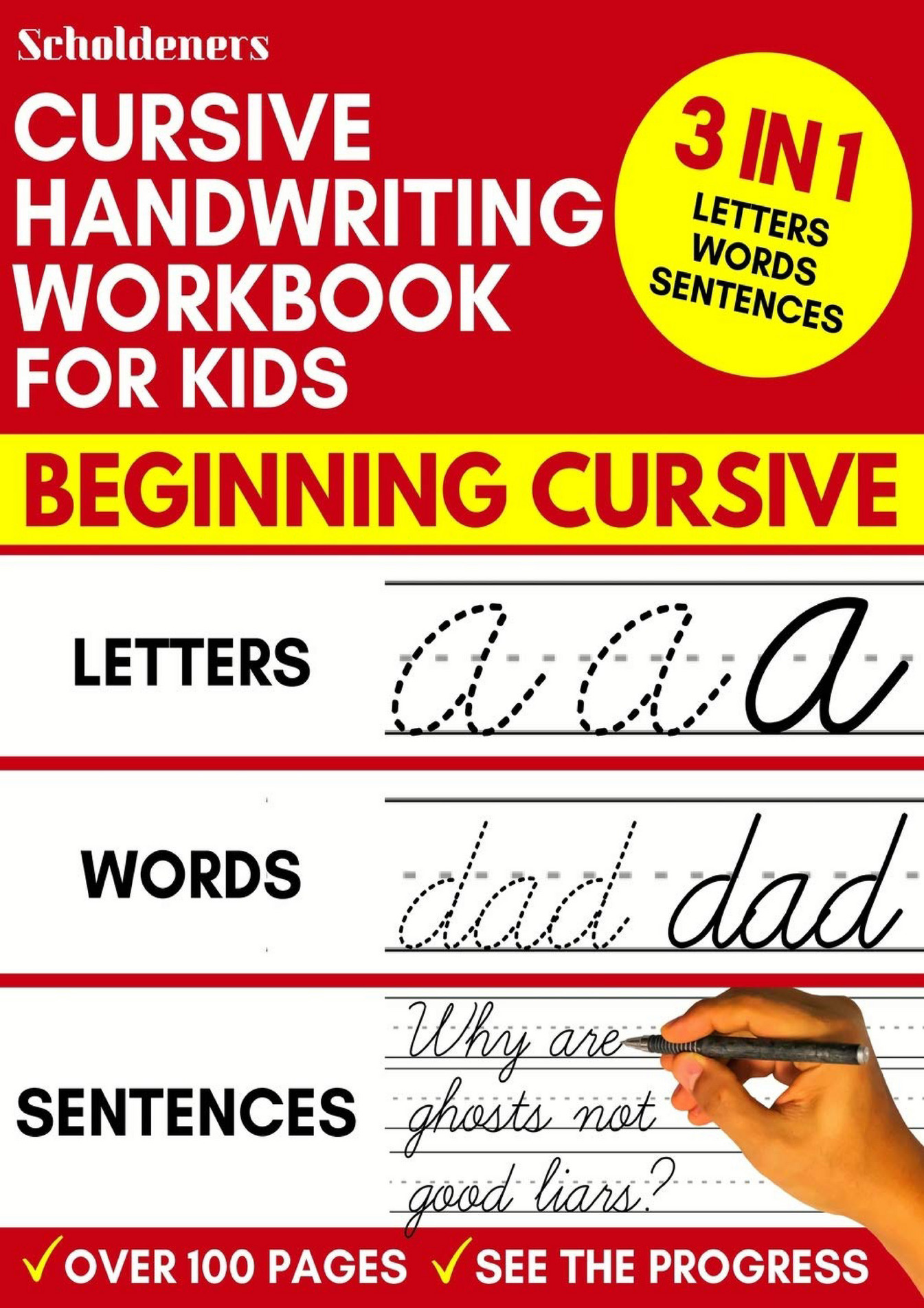 Jenkins BOOK Cursive Handwriting Workbook For Kids 3 In 1 Writing 