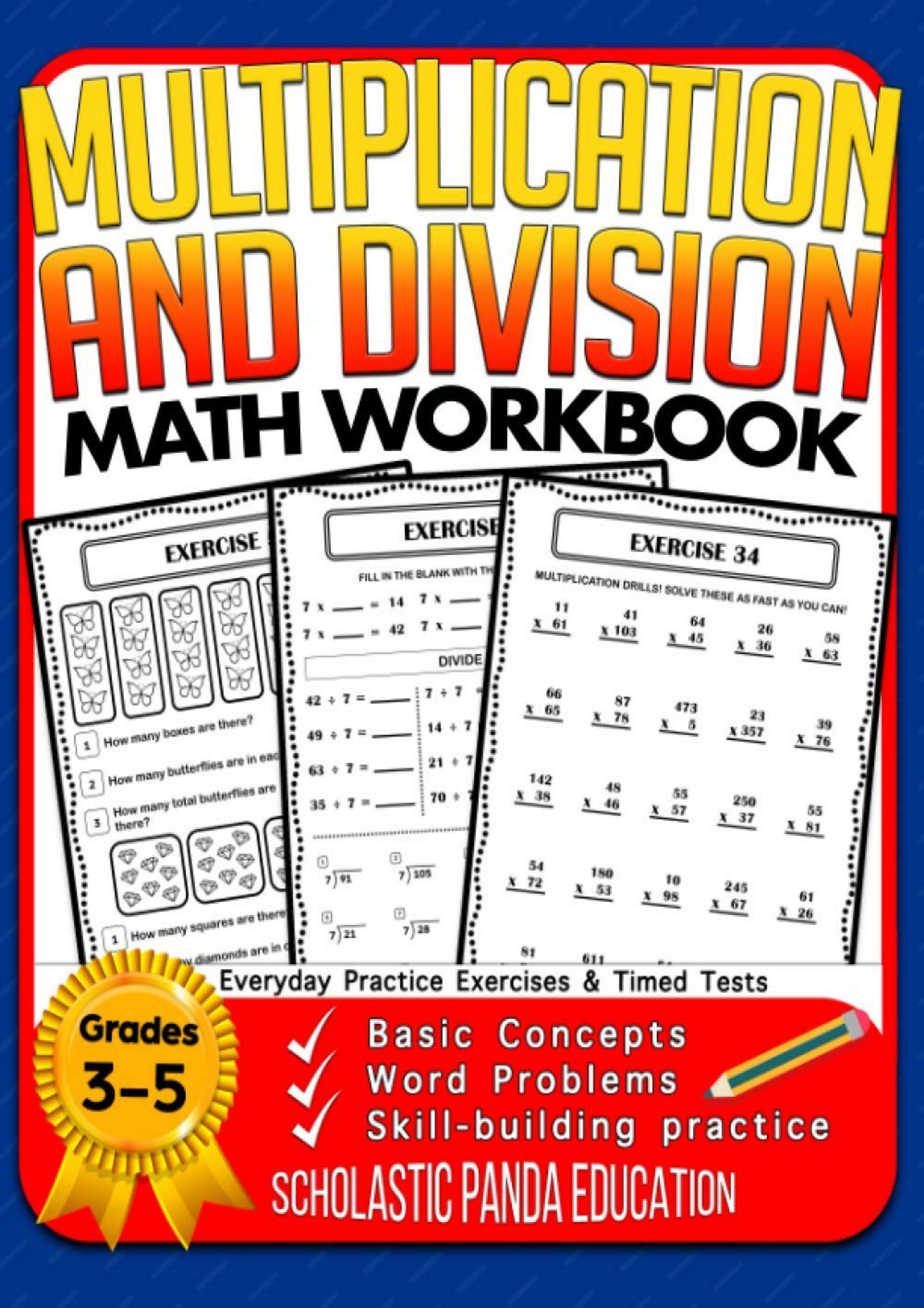 Jenkins BOOK - Multiplication and Division Math Workbook for 3rd 4th ...