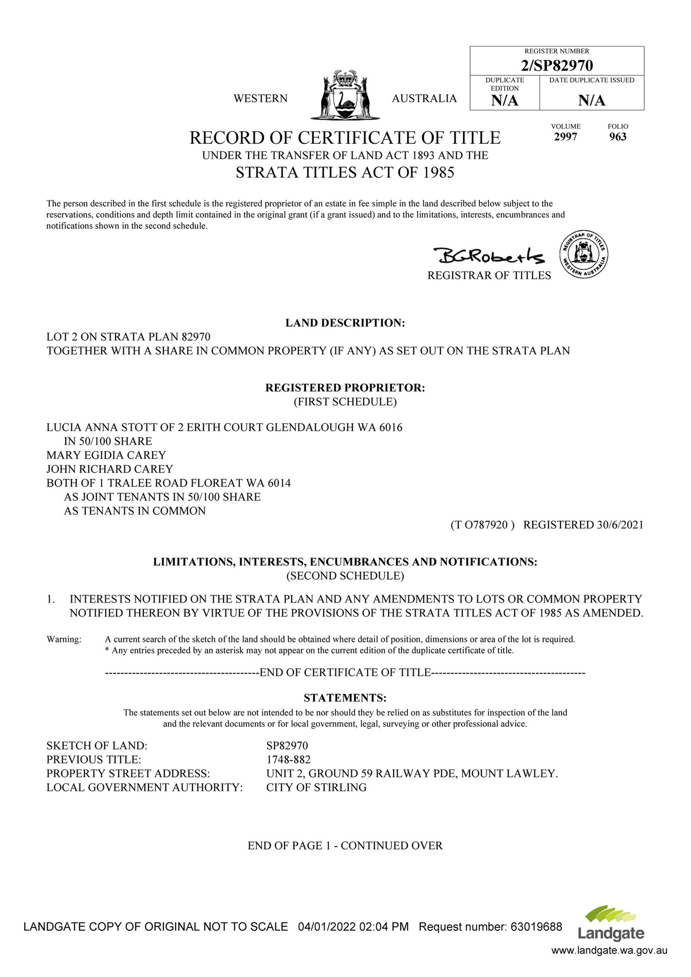 Abel Property - certificate-of-title-2997-963 - Page 1 - Created with ... Abel Property - certificate-of-title-2997-963 - Page 1 - Created with ...