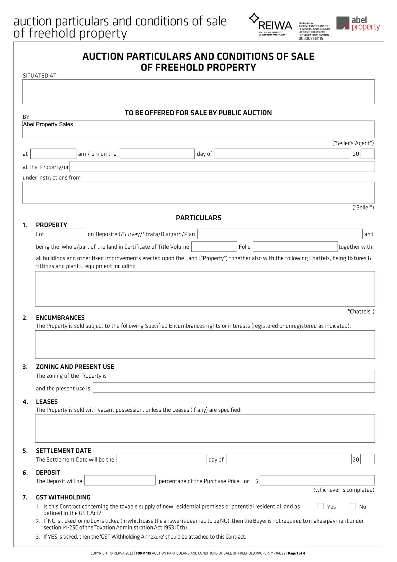 Abel Property - form 115 - Page 1 - Created with Publitas.com
