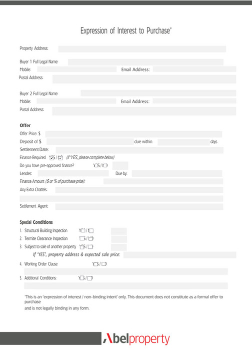 Abel Property - Expressions of Interest editable 2025 - Page 1 ...
