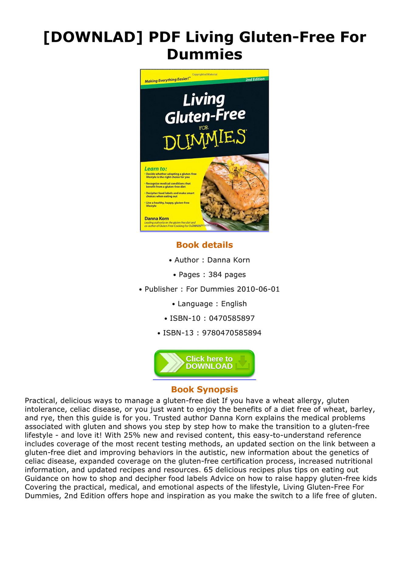Burl - DOWNLAD PDF Living Gluten Free For Dummies - Page 1 - Created ... Burl - DOWNLAD PDF Living Gluten Free For Dummies - Page 1 - Created ...