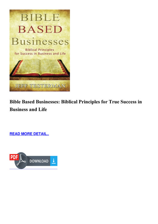 Milton - Bible Based Businesses Biblical Principles for True Success in ...