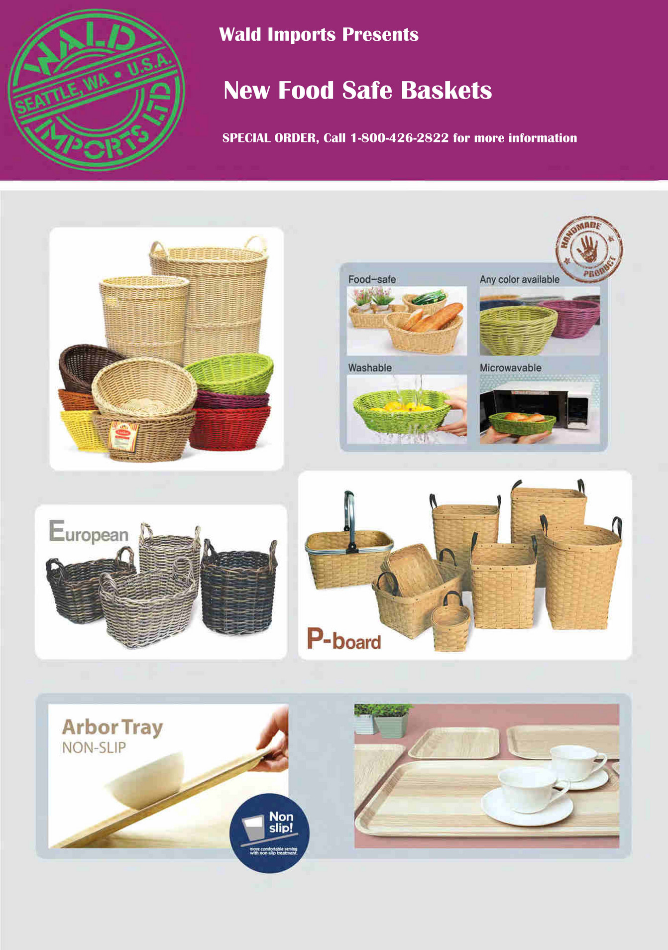 Wald Imports - Food Safe Basket Flier - Page 1