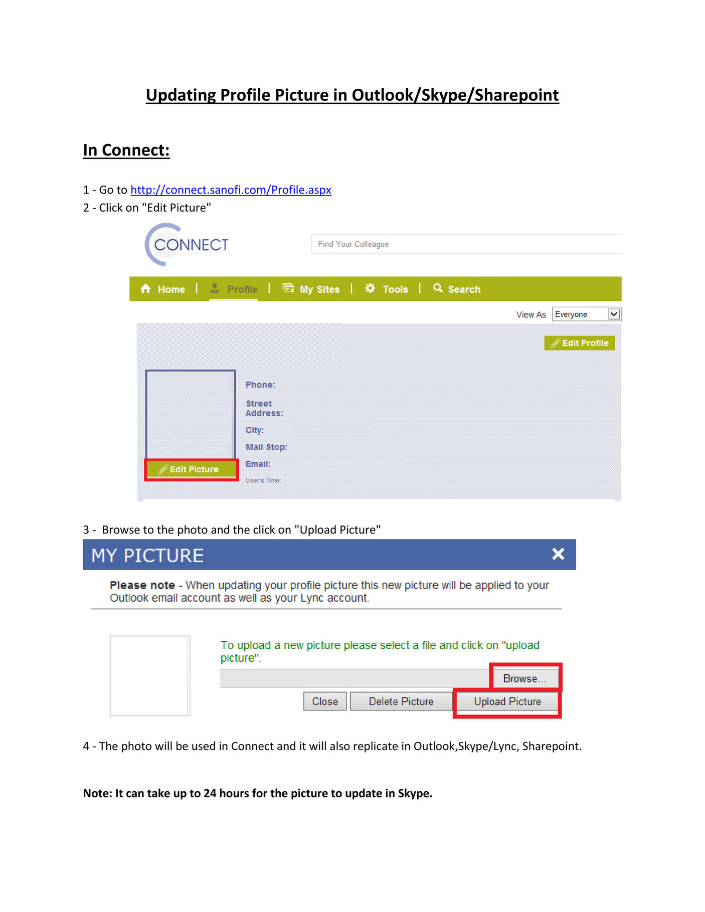 Self - Updating Profile Picture in Connect-EN - Page 1 - Created with ...