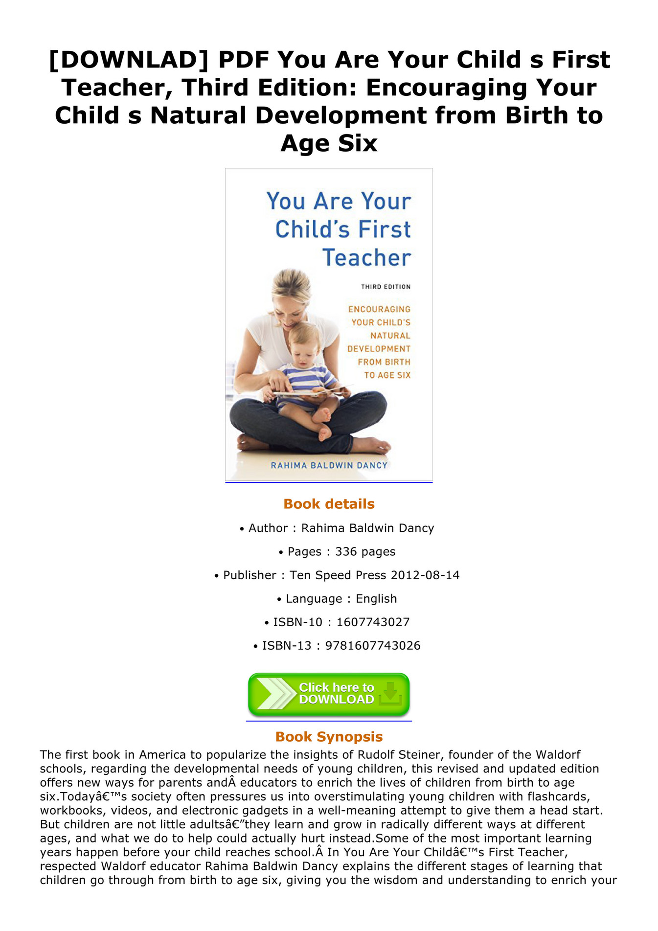 Orville - DOWNLAD PDF You Are Your Child s First Teacher Third Edition ... Orville - DOWNLAD PDF You Are Your Child s First Teacher Third Edition ...