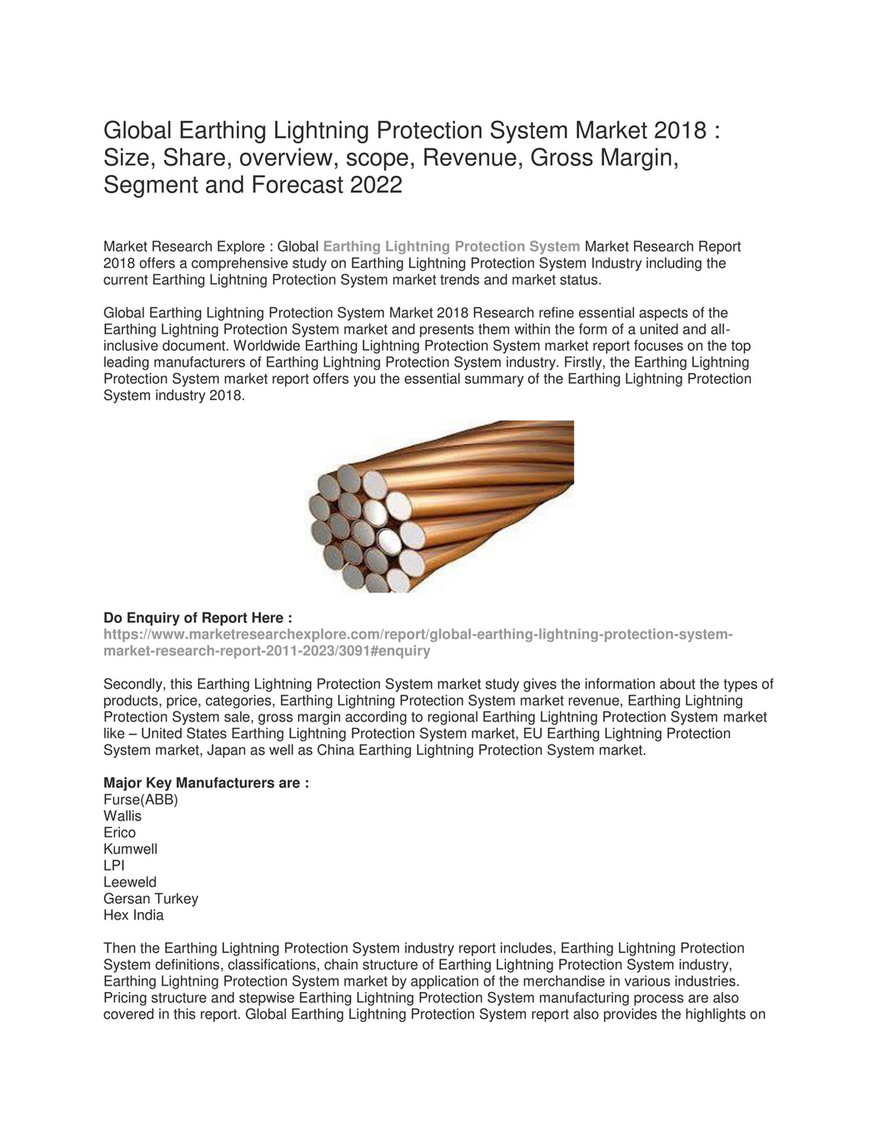 Furse Earthing And Lightning Protection System | Shelly Lighting