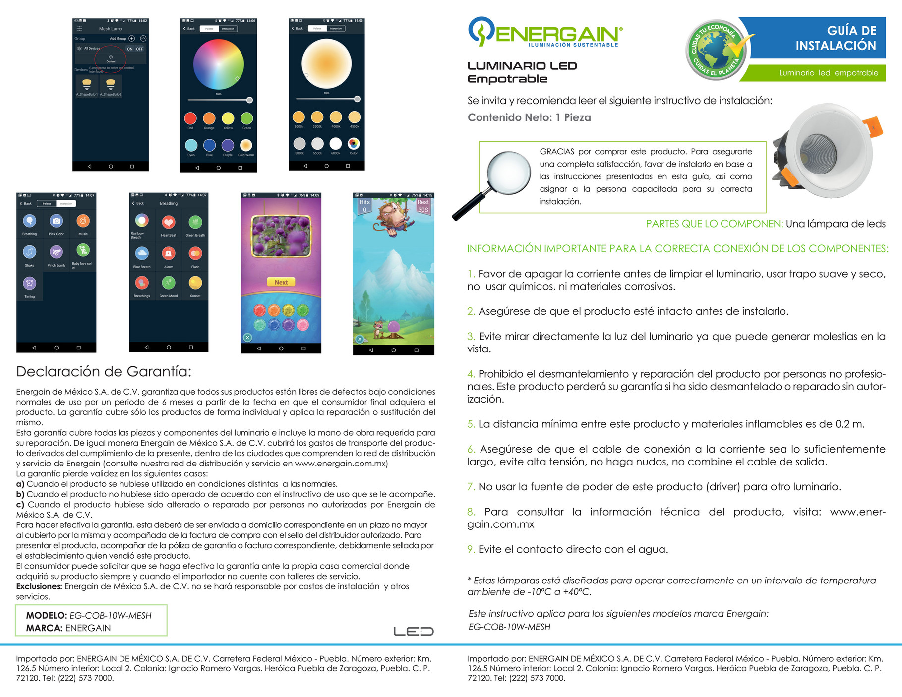 energain - INSTALLATION_EG-COB-10W-MESH - Página 1 - Created with Publitas.com