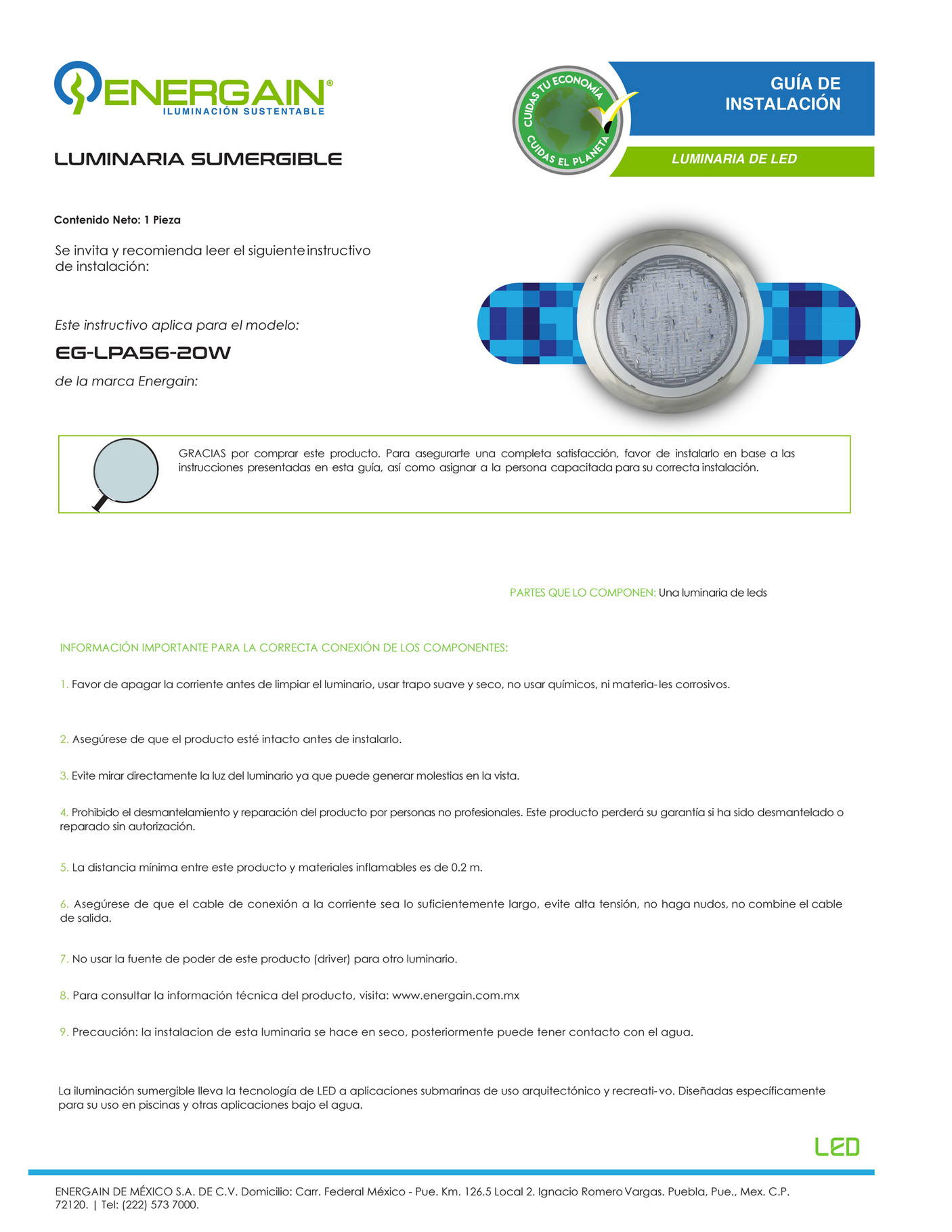 energain - INSTALLATION_EG-LPA56-20W - Página 2 - Created with Publitas.com