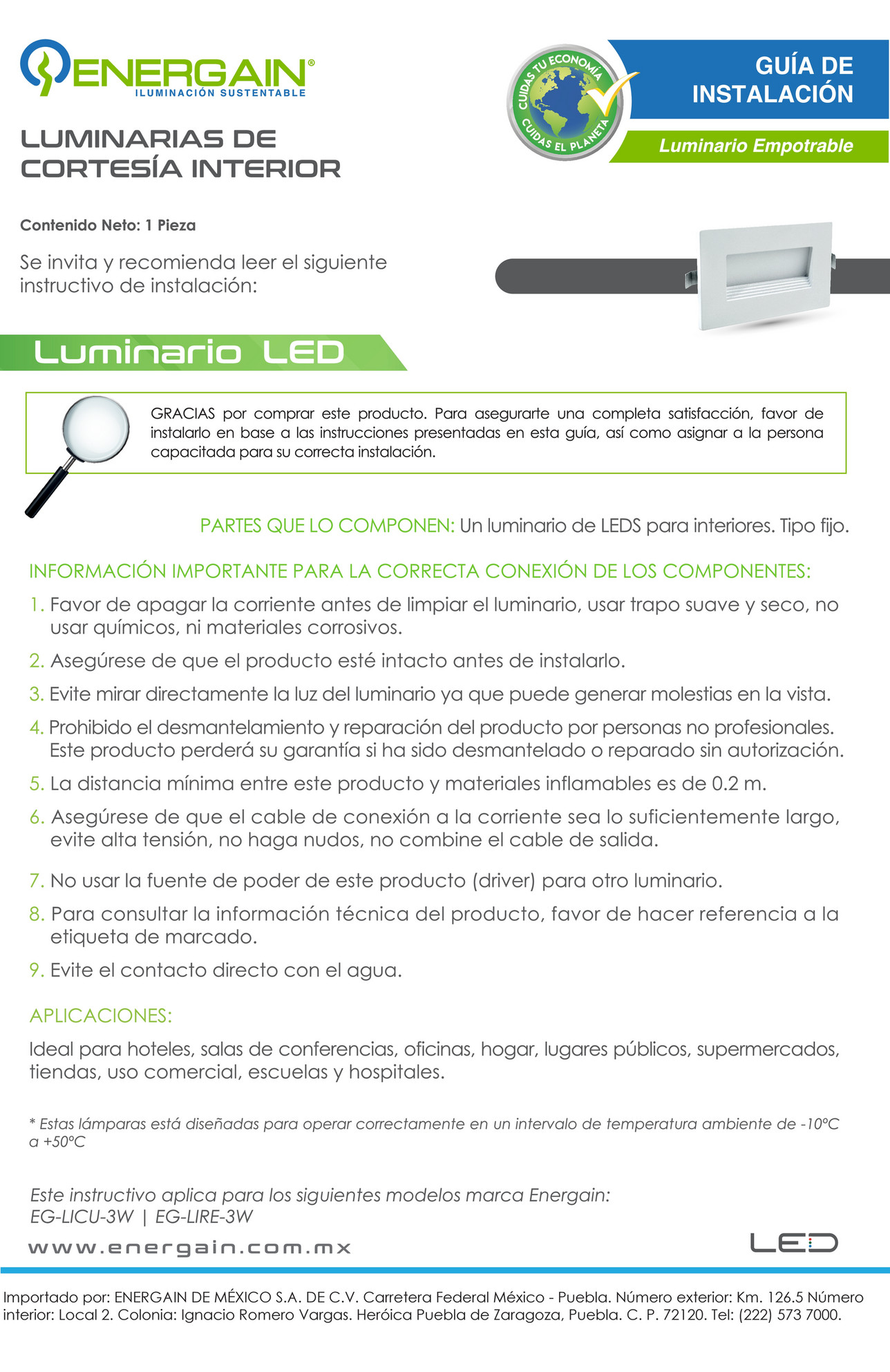 energain - INSTALLATION_MANUAL_EG-LIRE-3W - Página 1 - Created with Publitas.com