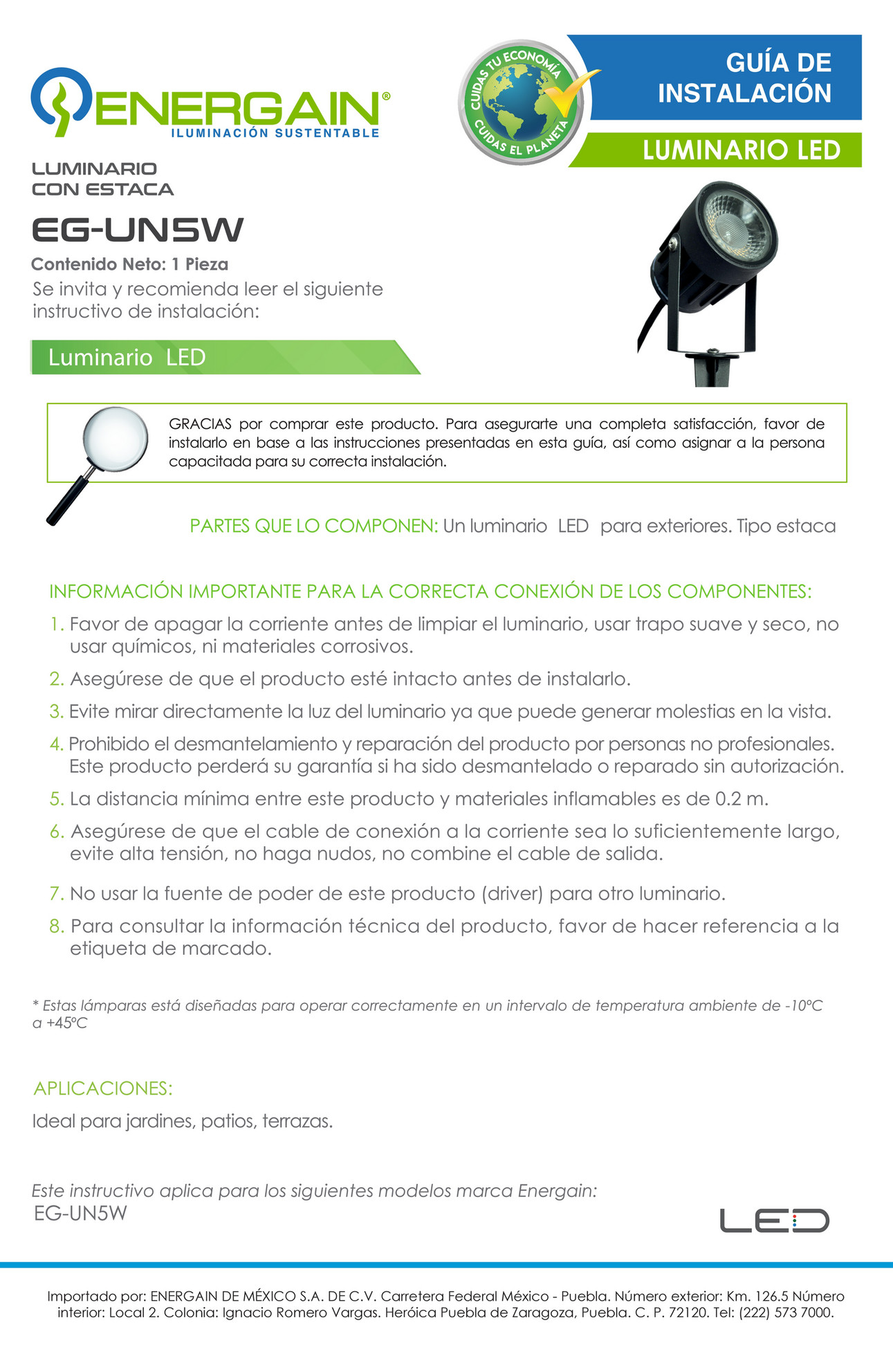 energain - INSTALLATION-MANUAL_EG_UN_5W.PDF - Página 1 - Created with Publitas.com