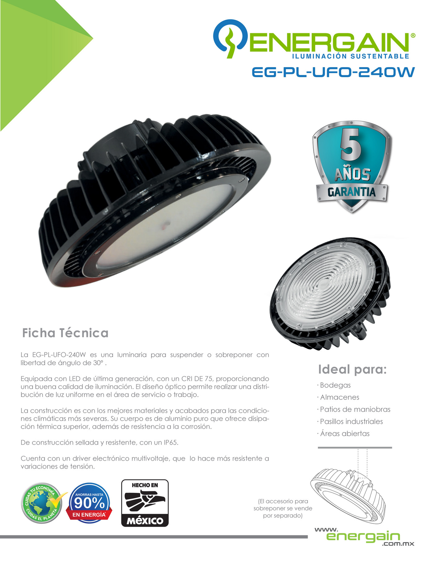 energain - FT-EG-PL-UFO-240W_ - Página 2 - Created with Publitas.com