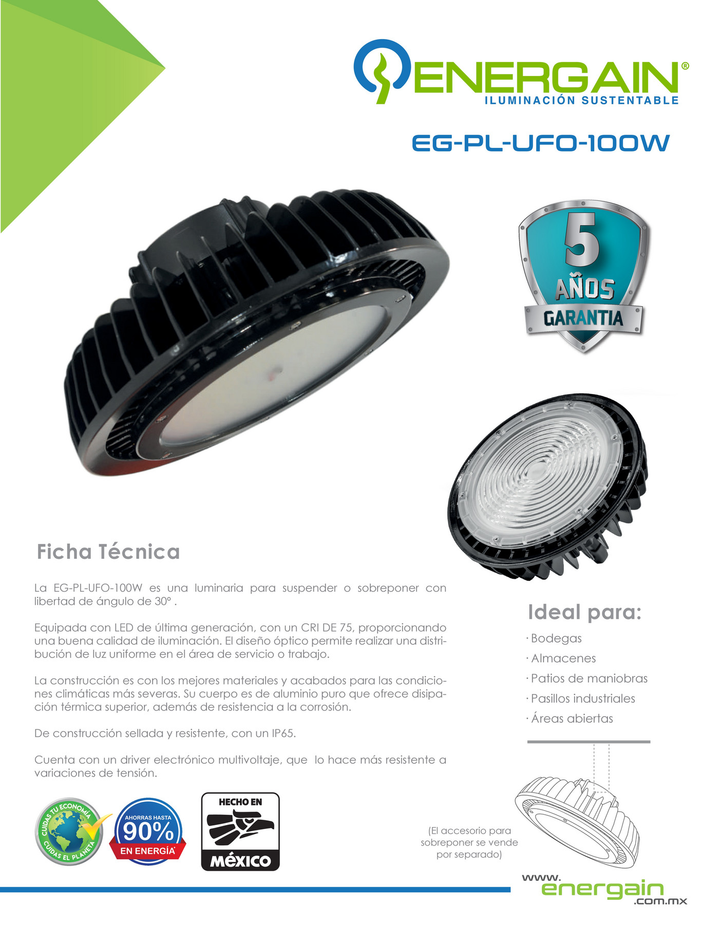 energain - FT-EG-PL-UFO-100W_ - Página 2 - Created with Publitas.com