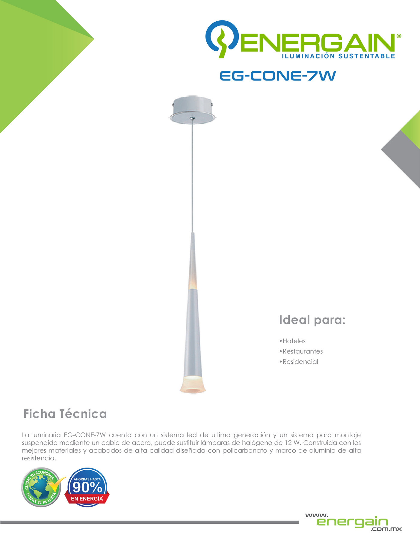 energain - FT-EG-CONE-7W_ - Página 1 - Created with Publitas.com